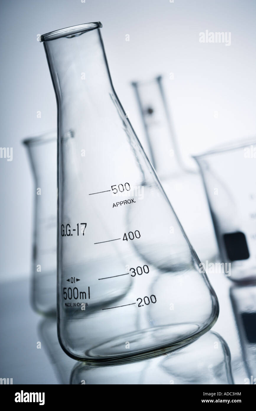 Glass science containers Stock Photo - Alamy