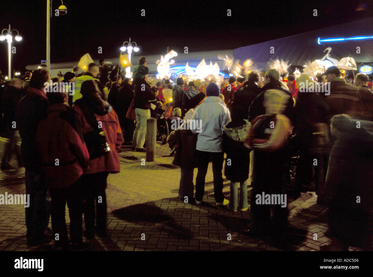Burning of the clocks parade at Brighton Parade proceeds to beach where ...