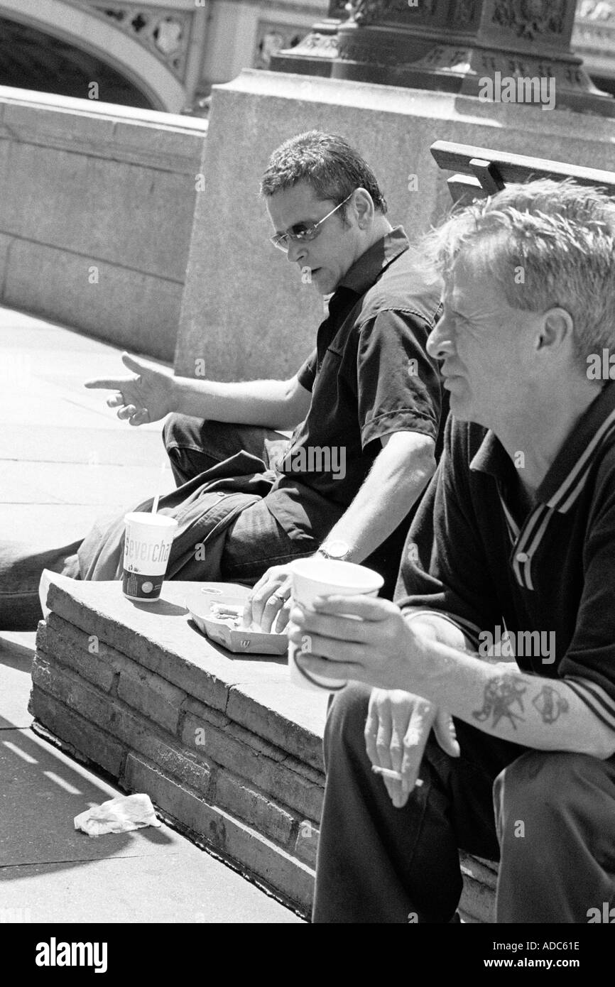 Workmen lunch Black and White Stock Photos & Images - Alamy