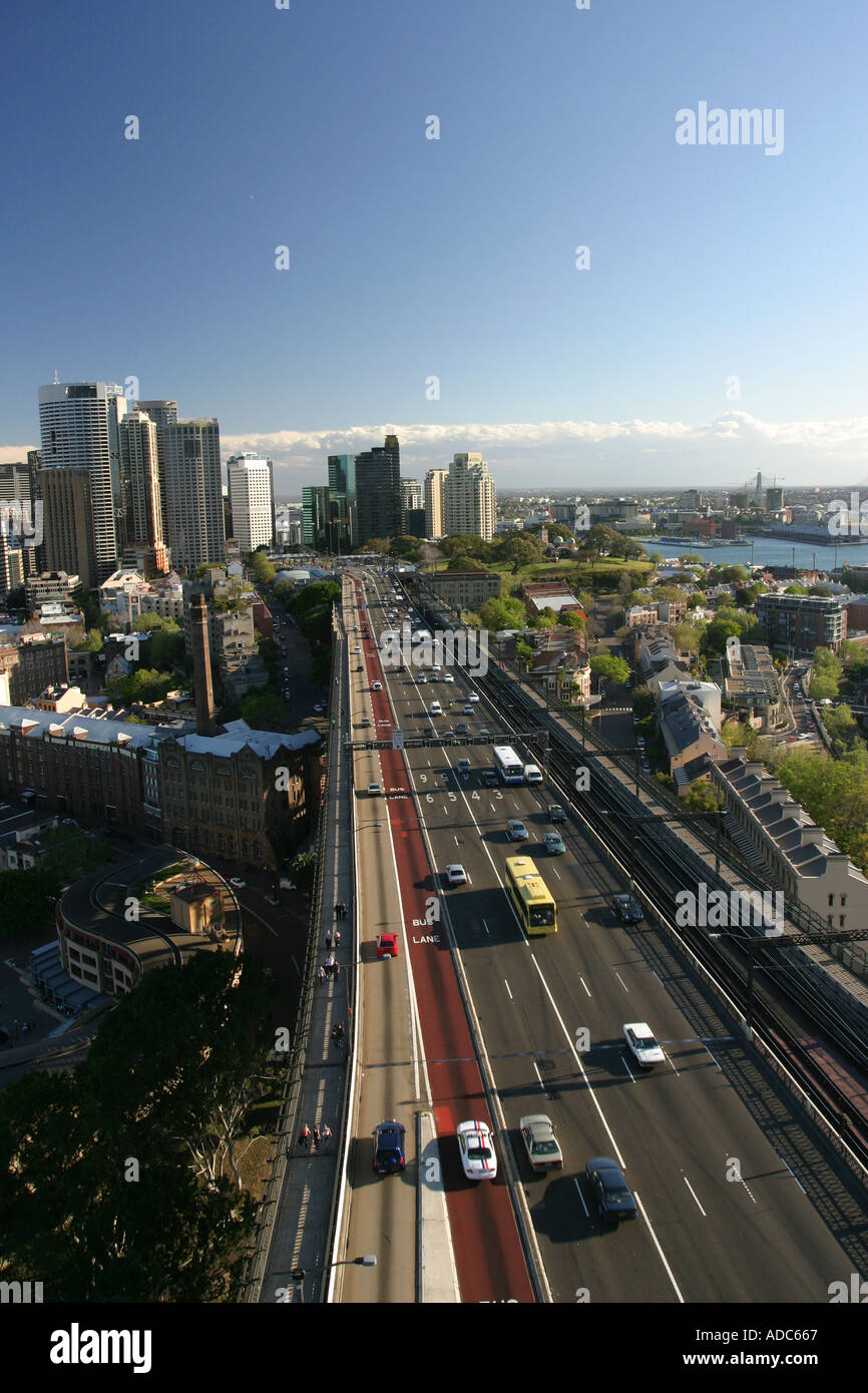 Bradfield Highway Approach to Sydney Harbour Bridge Sydney Australia ...