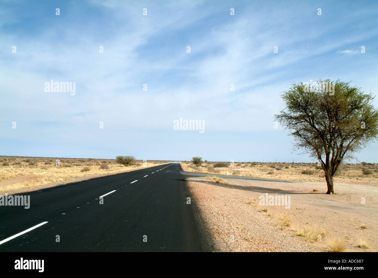 Trans Kalahari Highway B1 Namibia Southern Africa Stock Photo - Alamy