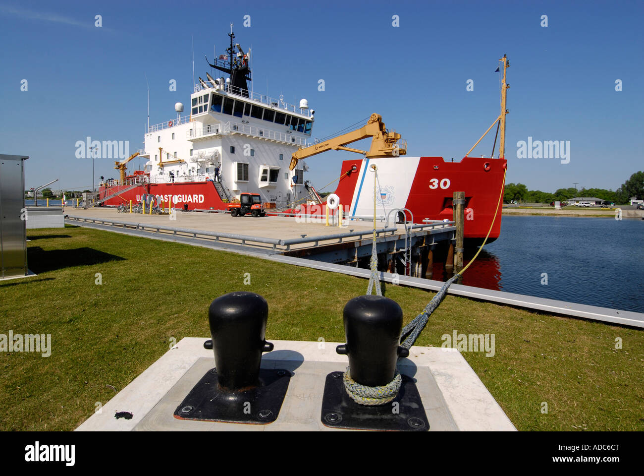 The Coast Guard Cutter Mackinaw stationed at Cheboygan Michigan MI ...