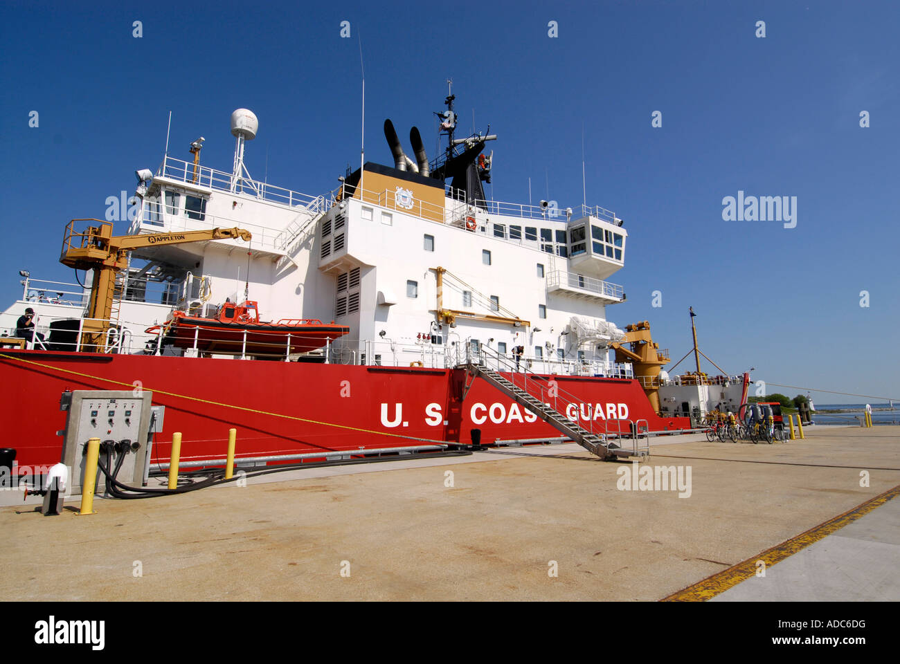 The Coast Guard Cutter Mackinaw stationed at Cheboygan Michigan MI ...