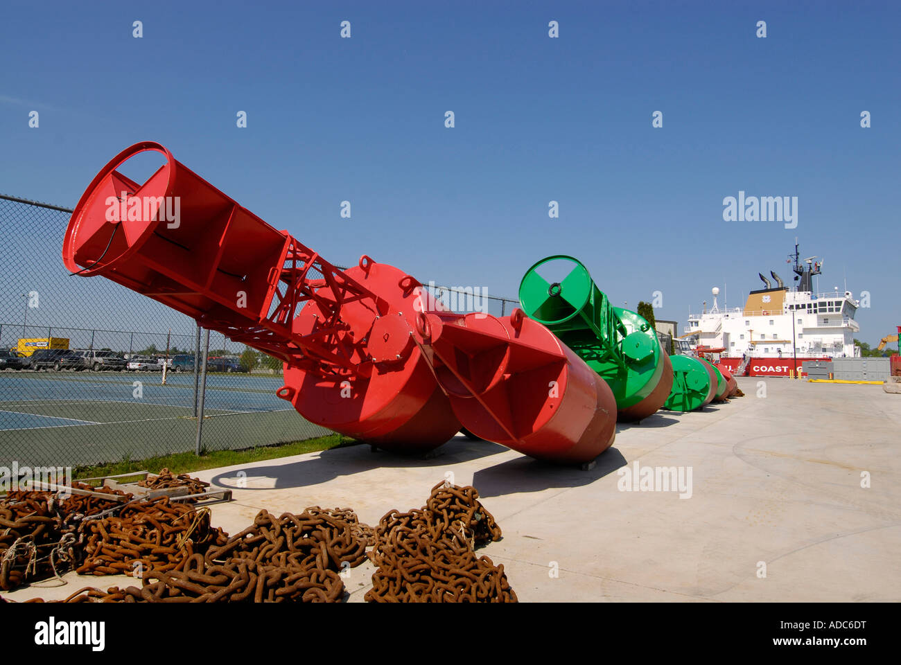 Buoy used as shipping direction markers in Lake Huron on the Great ...