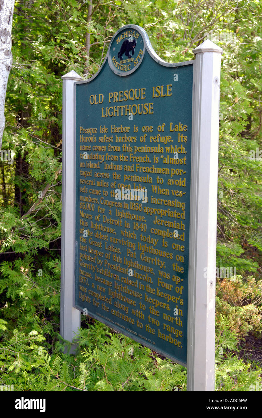 Old Presque Isle Light Station Lighthouse at Presque Isle Michigan MI ...