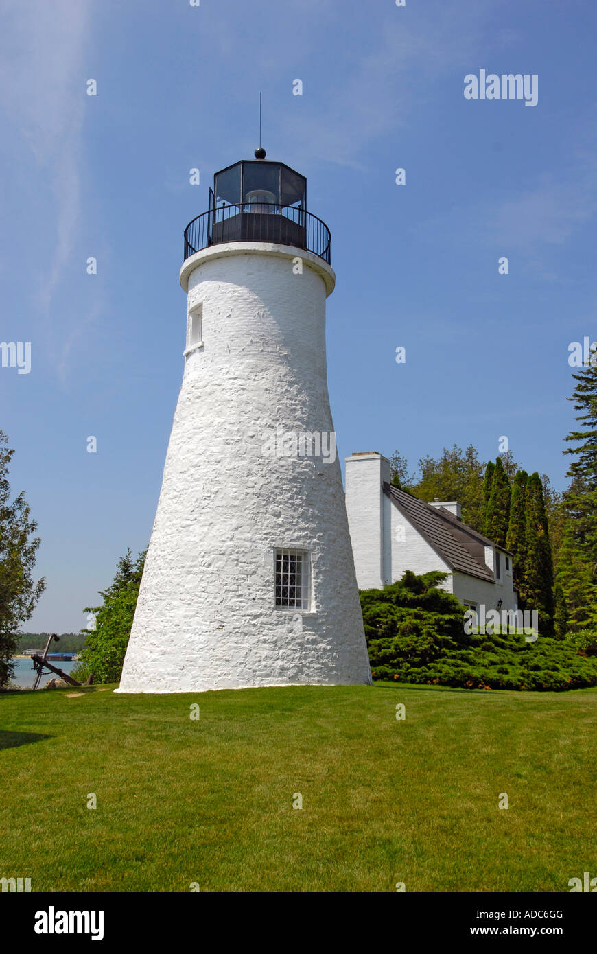 Old Presque Isle Light Station Lighthouse at Presque Isle Michigan MI ...
