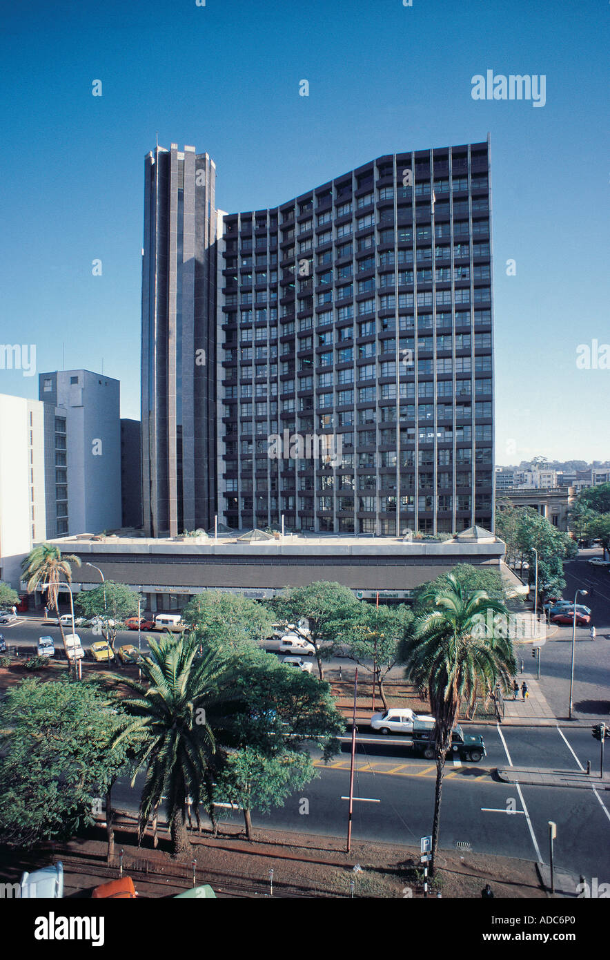 Modern high rise office buildings in Kenyatta Avenue Nairobi Kenya East ...