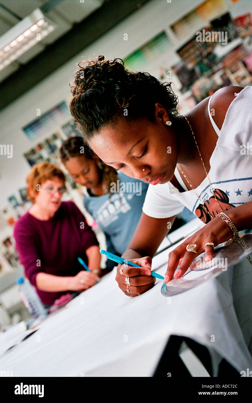 young female design student drawing Stock Photo - Alamy