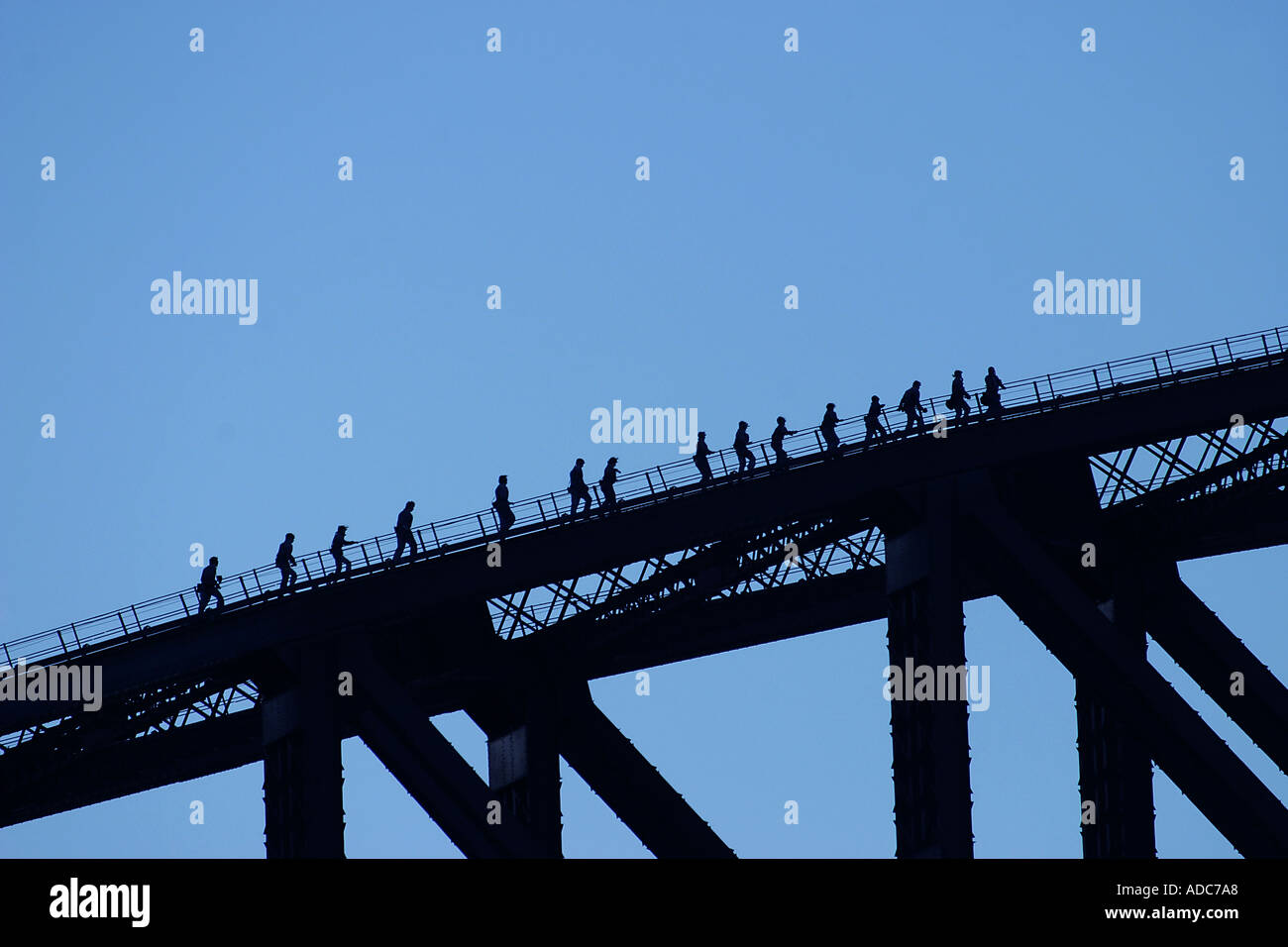 Bridge Climbers on Sydney Harbour Bridge Sydney Australia Stock Photo ...