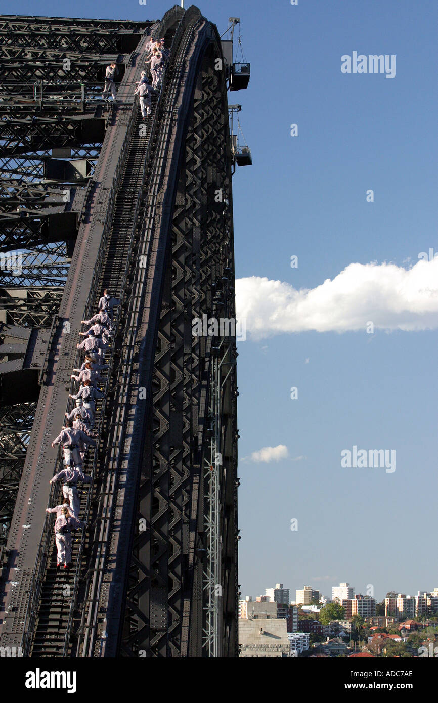 Bridge Climbers on Sydney Harbour Bridge Sydney Australia Stock Photo ...