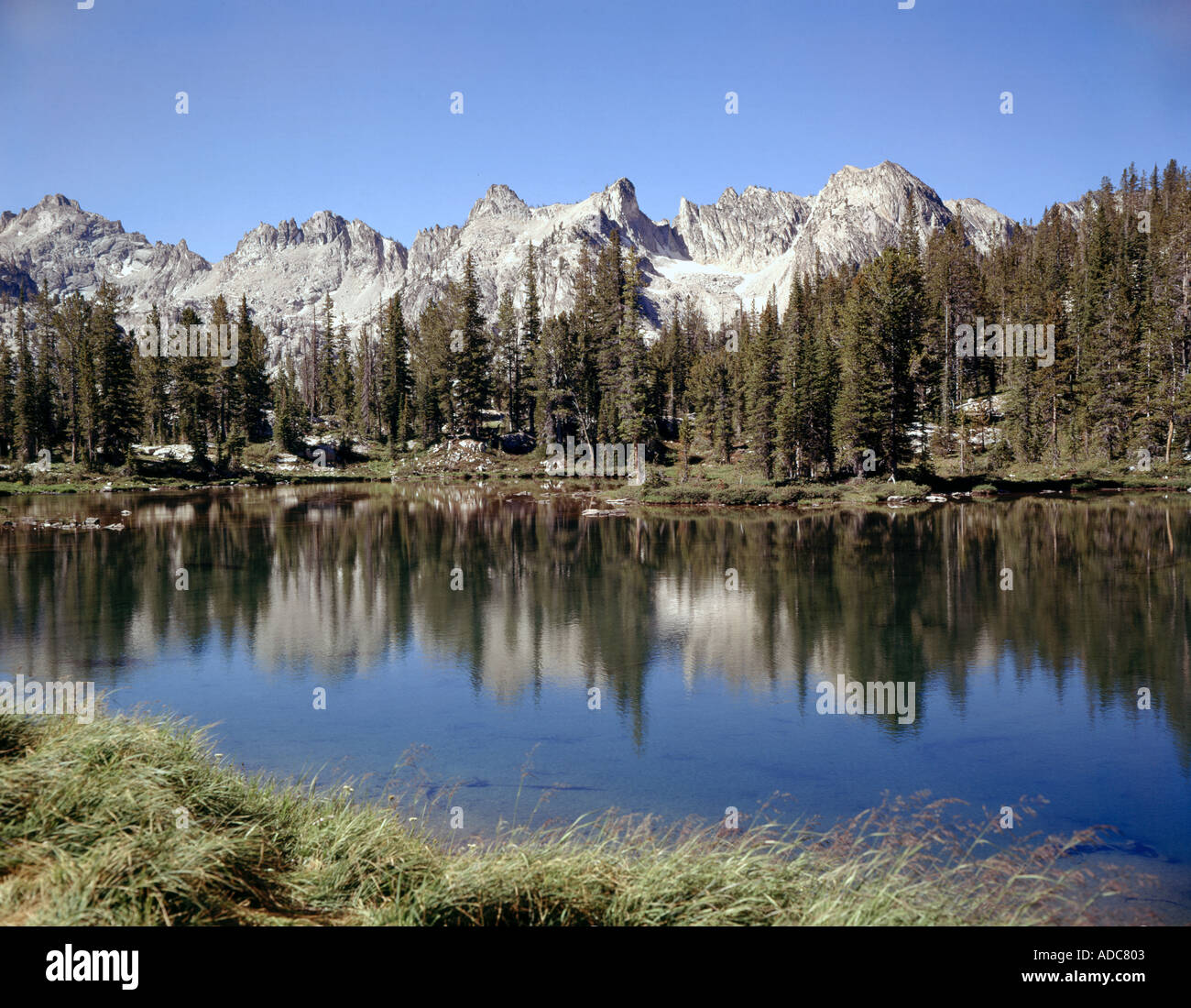 Sawtooth National Recreation Area of Idaho showing Alice Lake and the ...