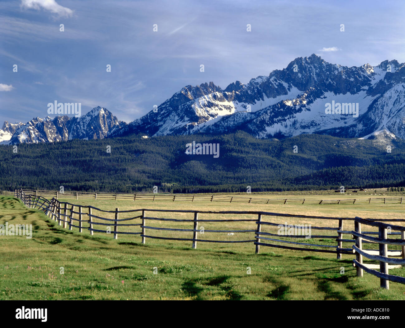 Sawtooth national Recreation area of Idaho showing the mountains from a ...