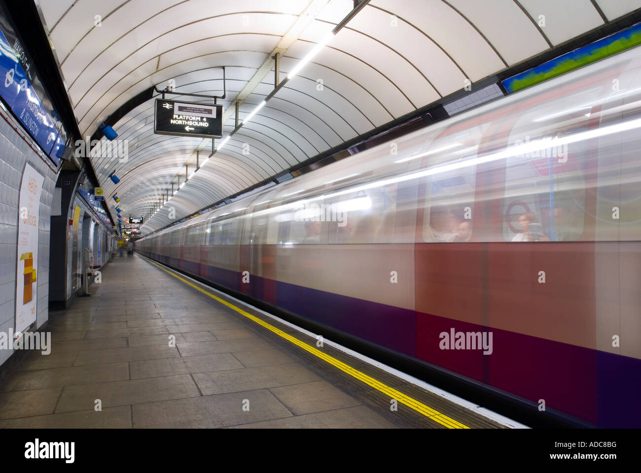 Platform at Highbury & Islington Underground Station, City of London ...