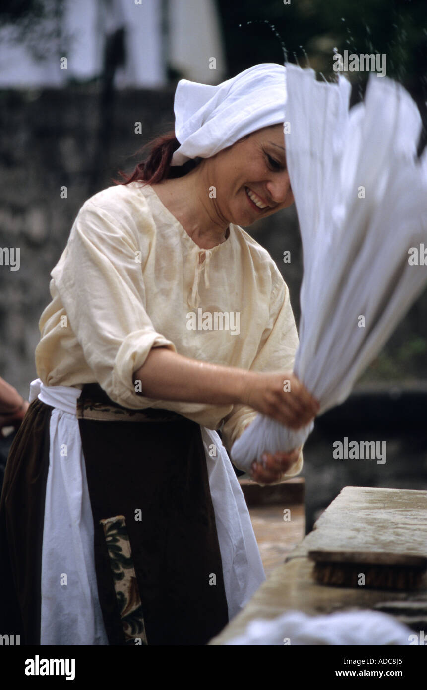 Washerwomen at the traditional historic recall of the Middle Ages, Sale ...