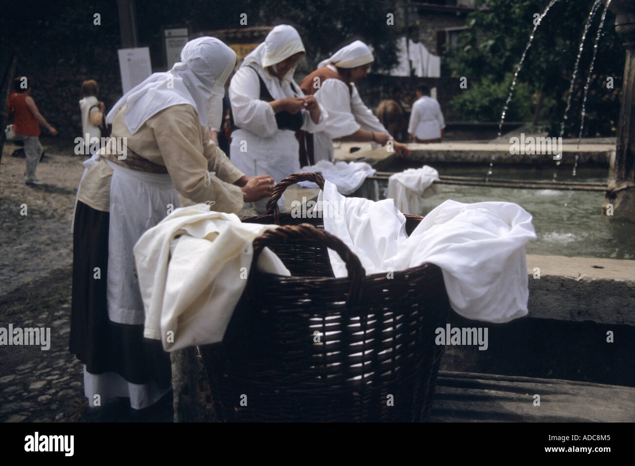 Washerwomen at the traditional historic recall of the Middle Ages, Sale ...