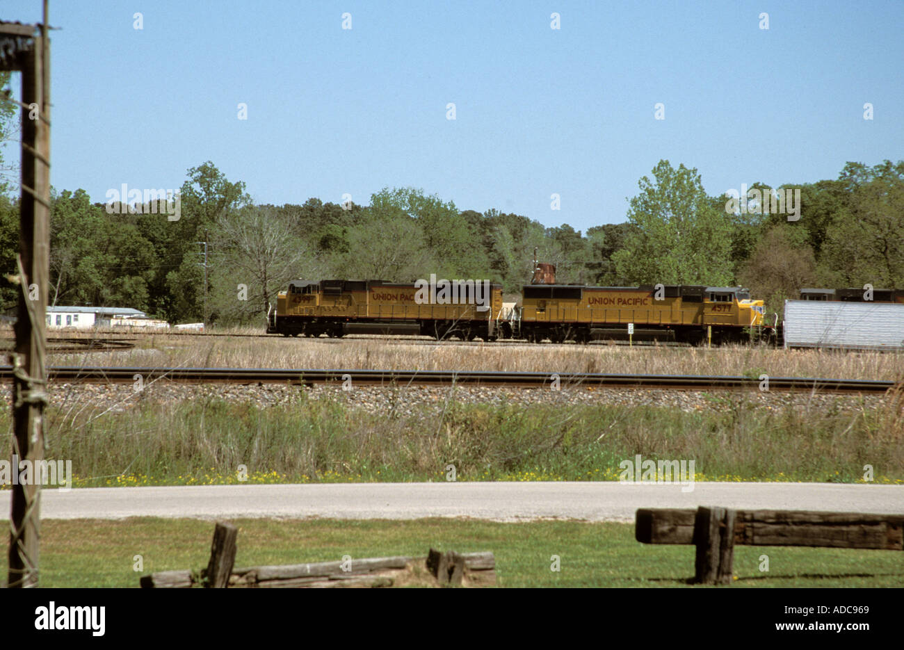 Old Town Spring Texas USA Union Pacific Train Stock Photo - Alamy