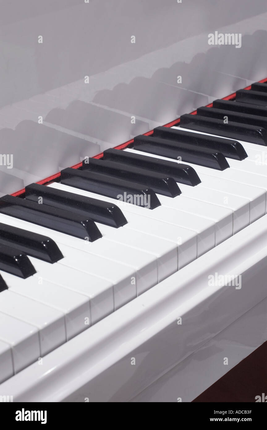 Piano Keyboard Detail Stock Photo - Alamy