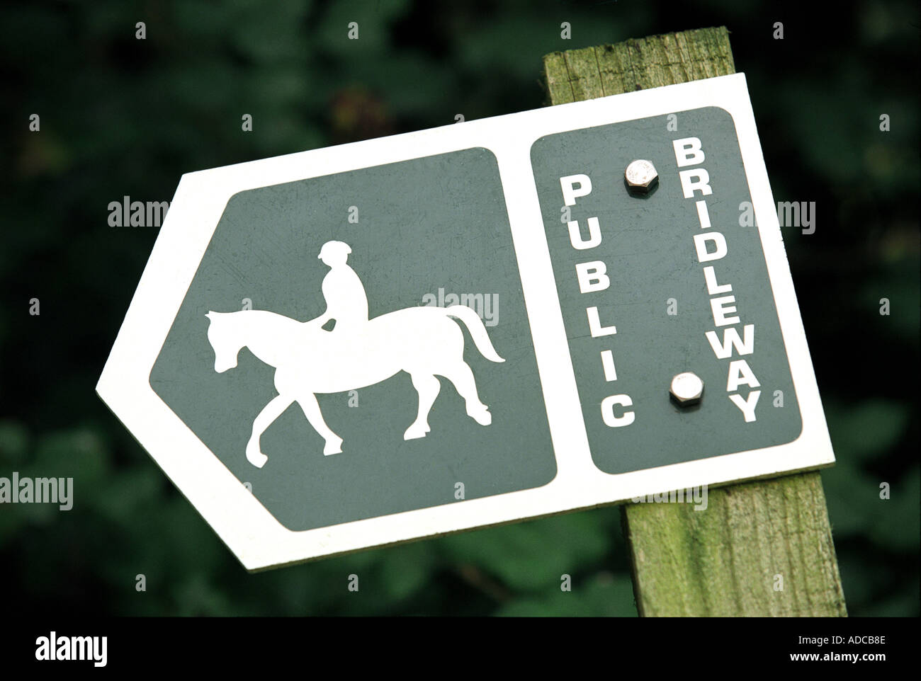 Bridle path sign Britain UK Stock Photo - Alamy