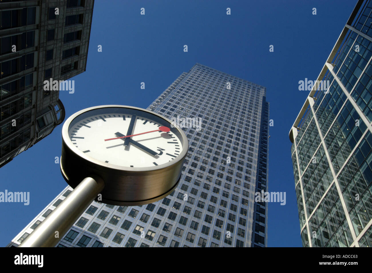 Swiss Railway Clock at Canary Wharf, London England UK Stock Photo - Alamy