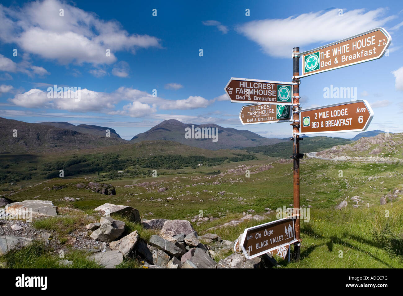 Signpost Molls Gap Stock Photo - Alamy