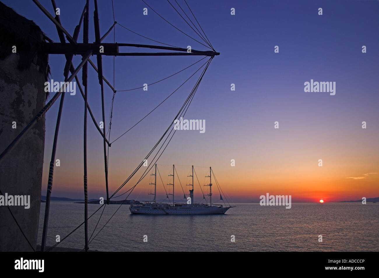 Wind Spirit Sailing Ship Mykonos Stock Photo - Alamy