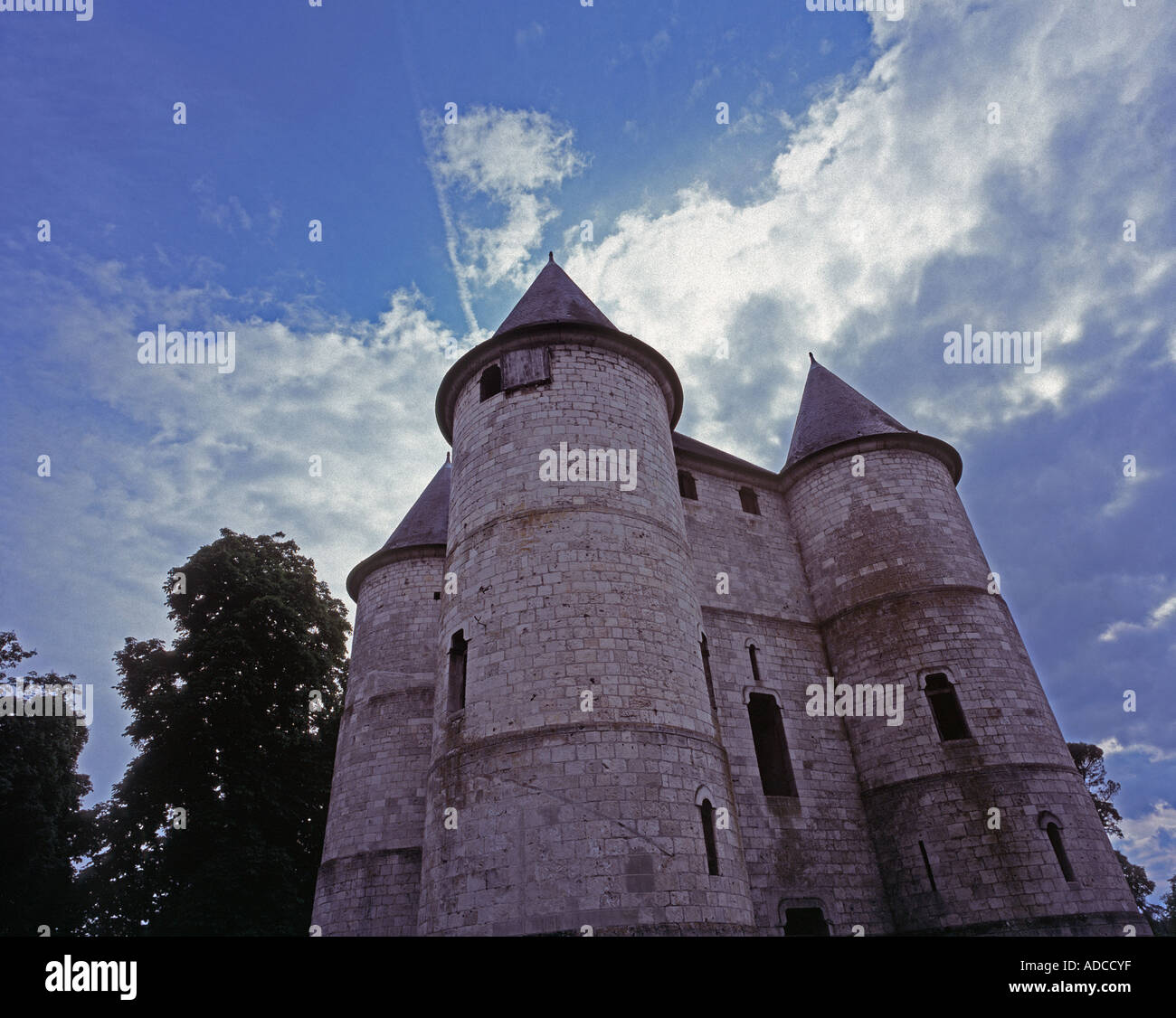 Typical turreted french castle hi-res stock photography and images - Alamy