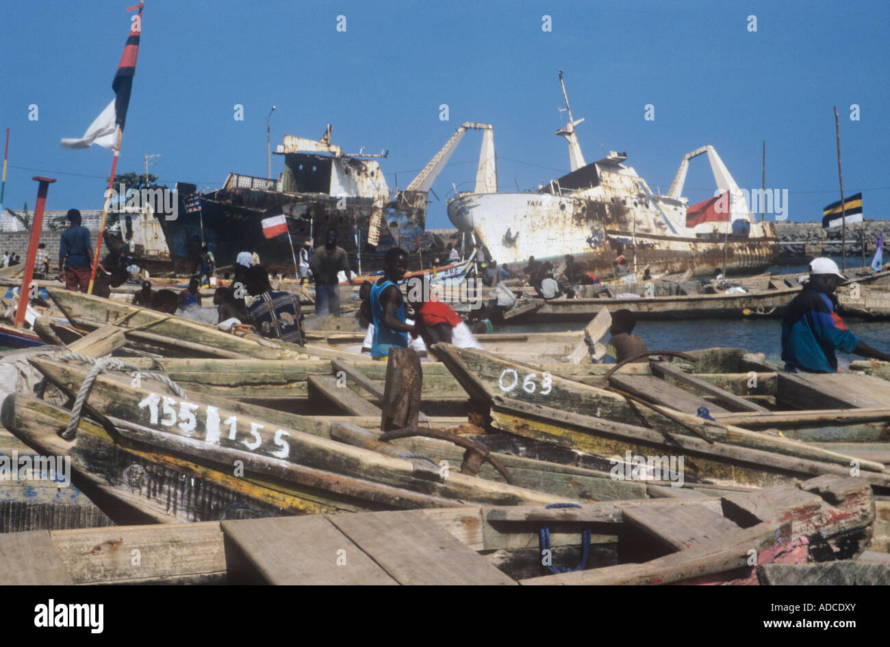 Shipping in the Port of Cotonou Benin West Africa Stock Photo - Alamy