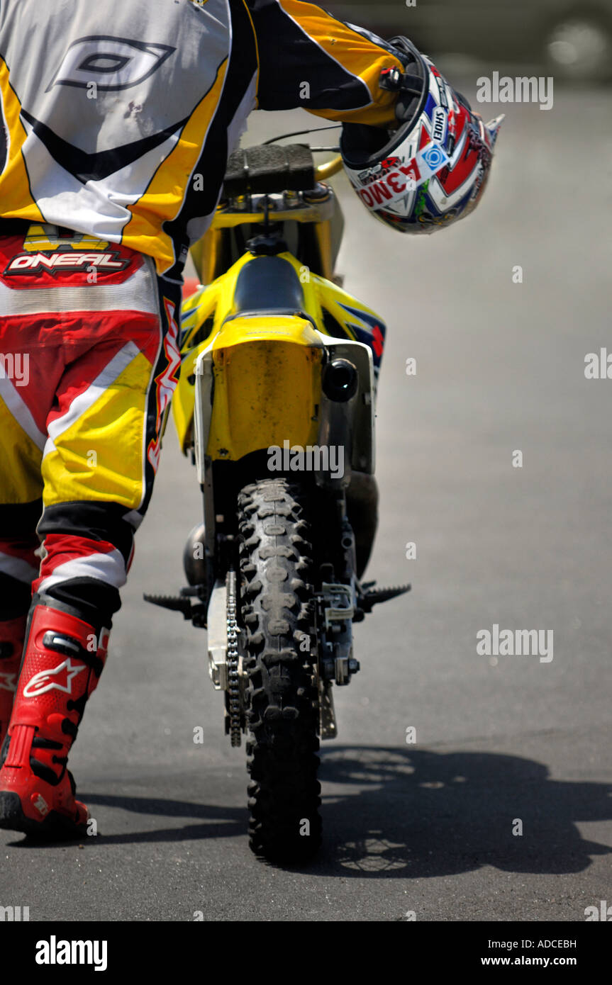 Walking away her motor bike hi-res stock photography and images - Alamy