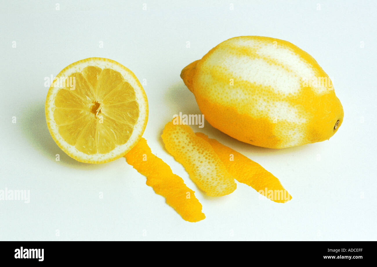 Natural cures lemon skin and lemon fruit Stock Photo - Alamy