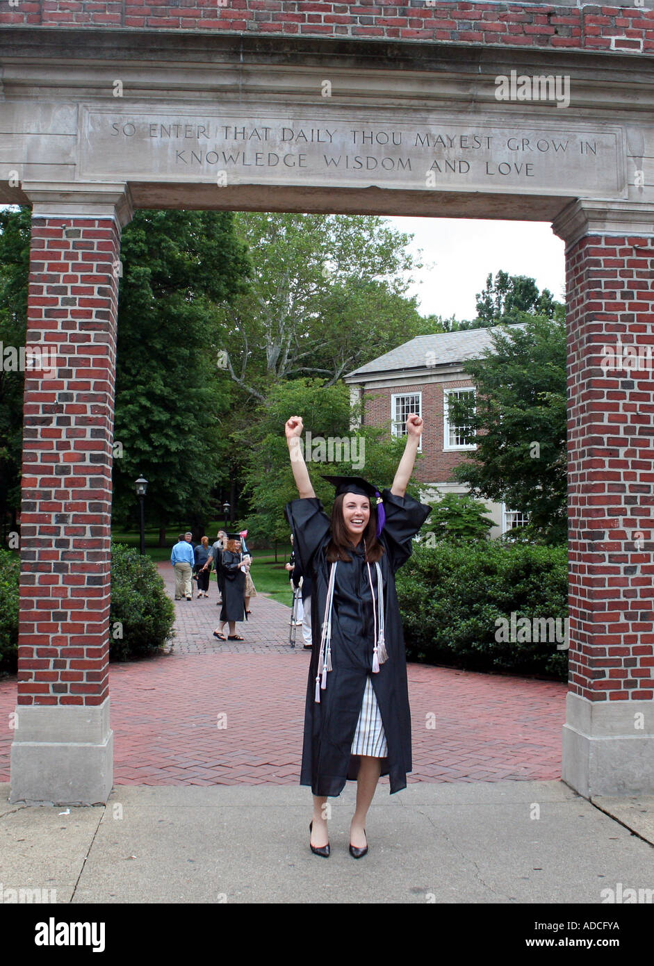 A girl celebrating her graduation from college Stock Photo - Alamy