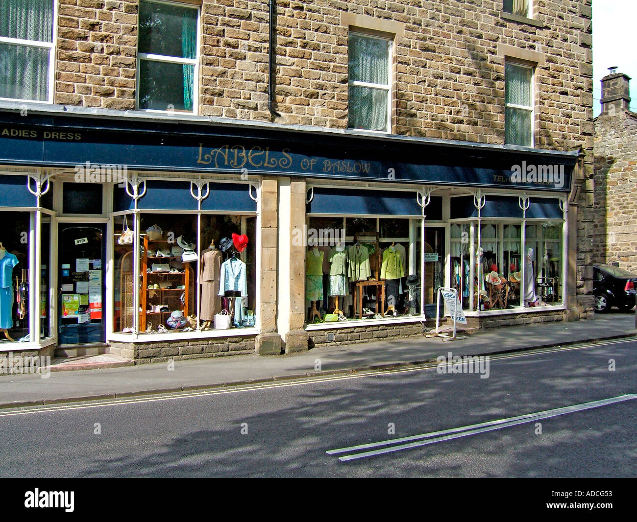 Old style shop front in Baslow Stock Photo - Alamy