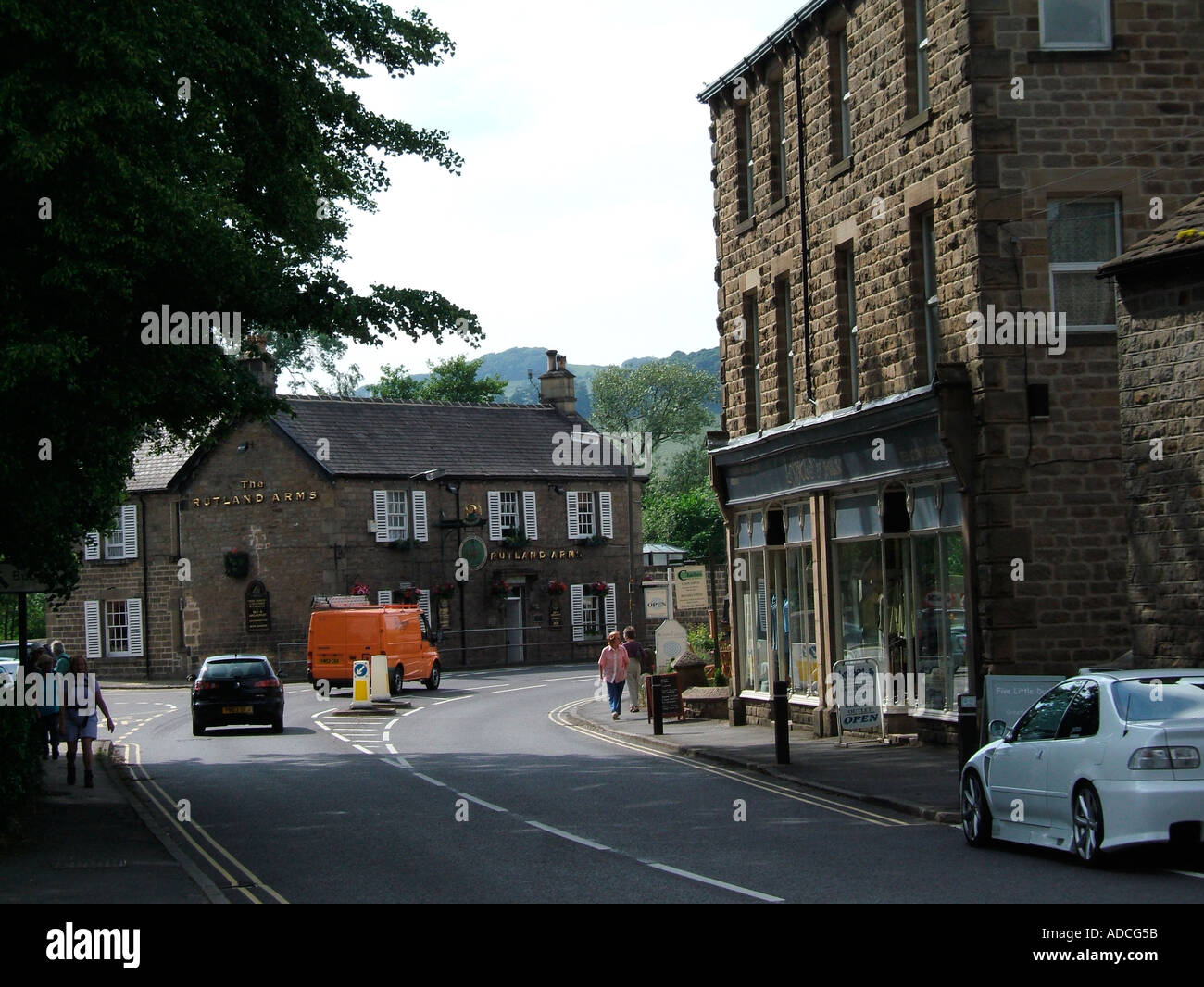 Road in Baslow Stock Photo - Alamy
