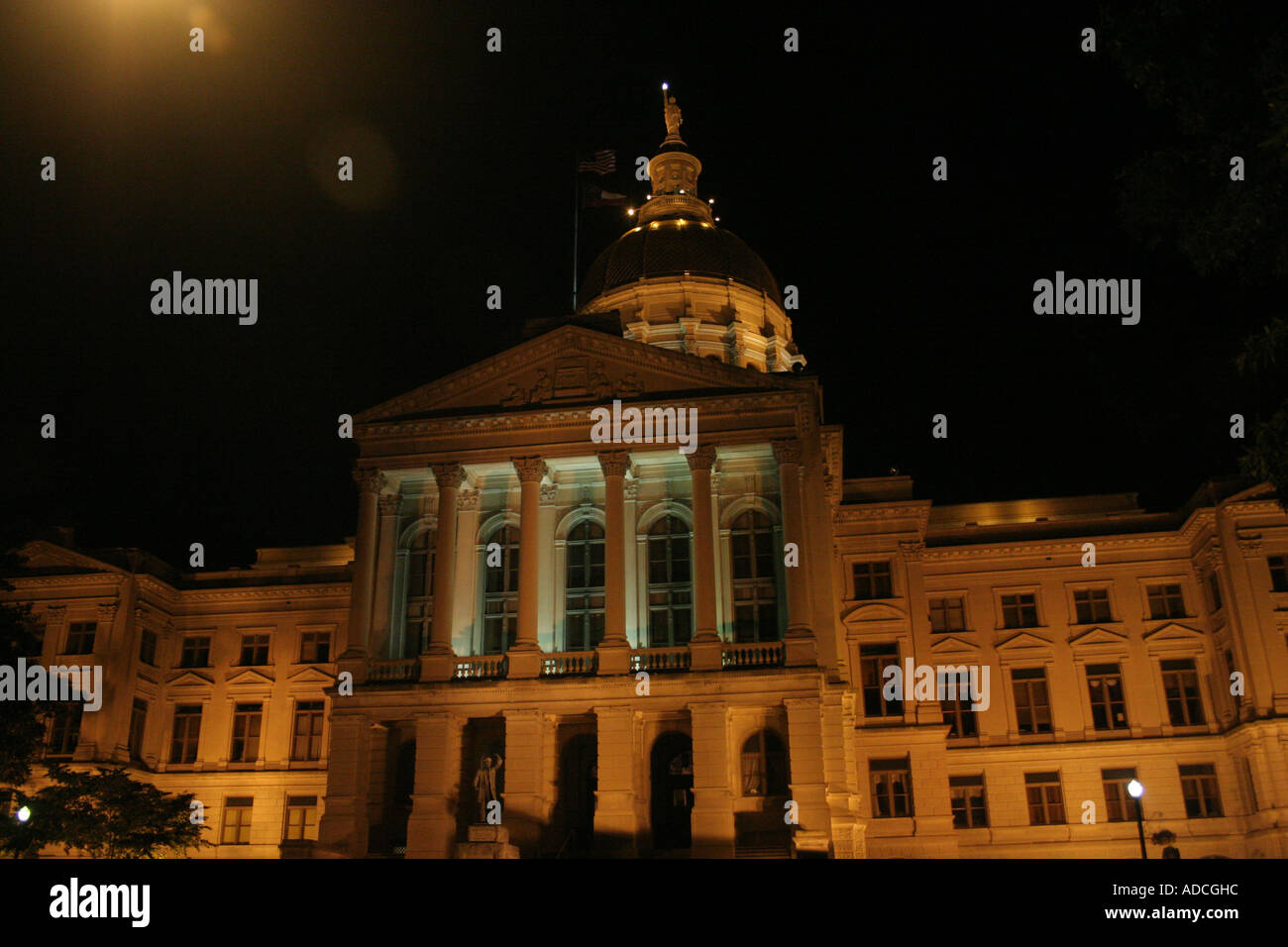 Georgia Capital Building at night Stock Photo - Alamy
