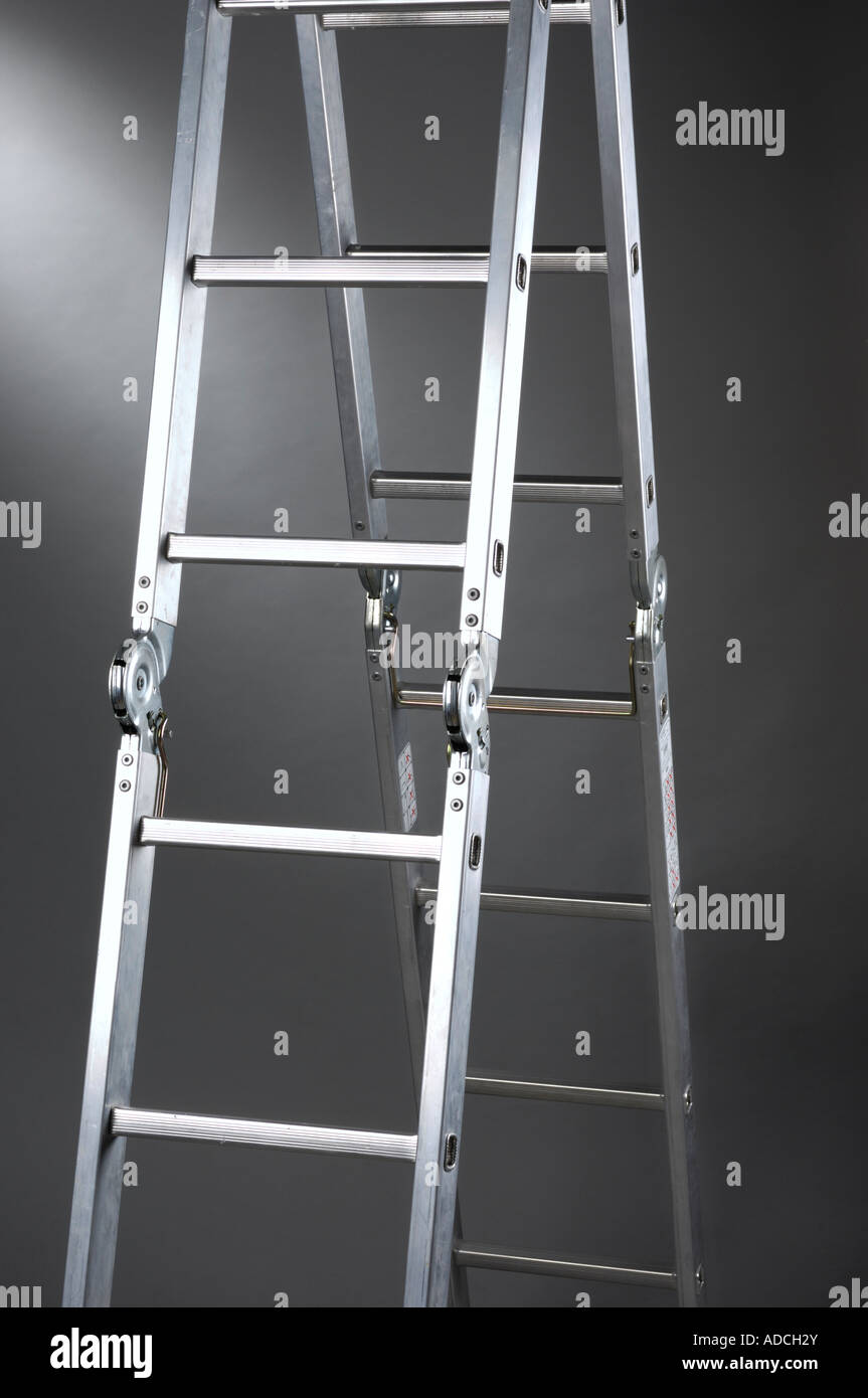 Metal step ladder Stock Photo - Alamy