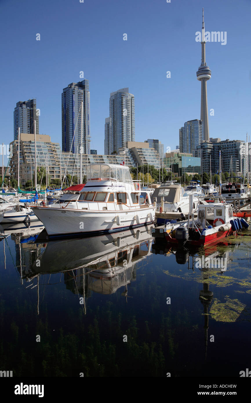 Canada Ontario Toronto Harbourfront marina CN Tower Stock Photo - Alamy