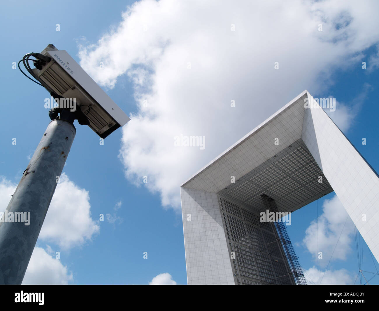 The Grande Arche in La Defense with Philips surveillance camera Paris ...