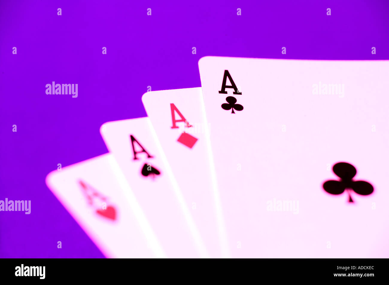 Four Aces playing cards DMP3003 Stock Photo - Alamy