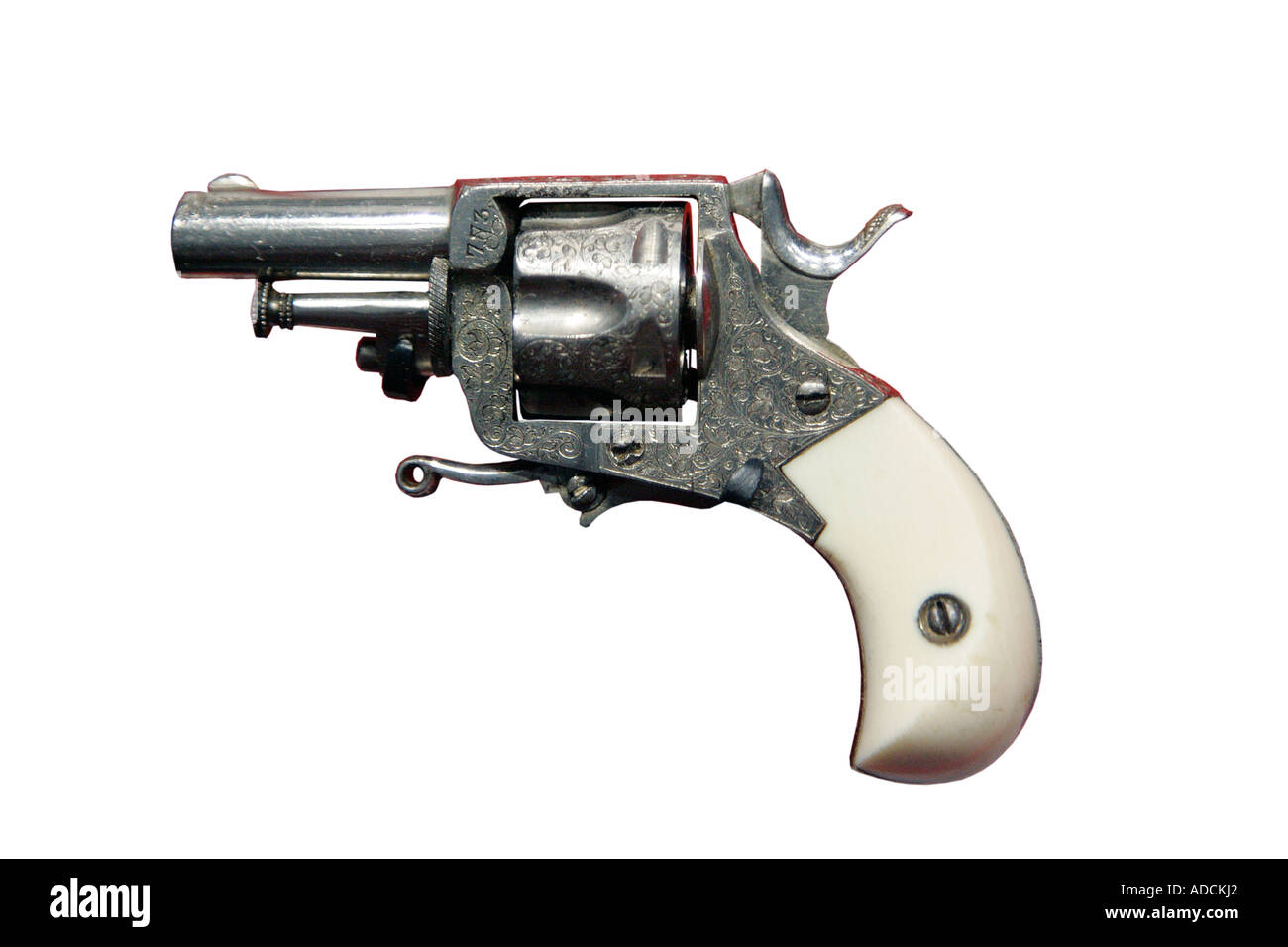 antique old fashioned pistol armory firearm trigger shoot white ...