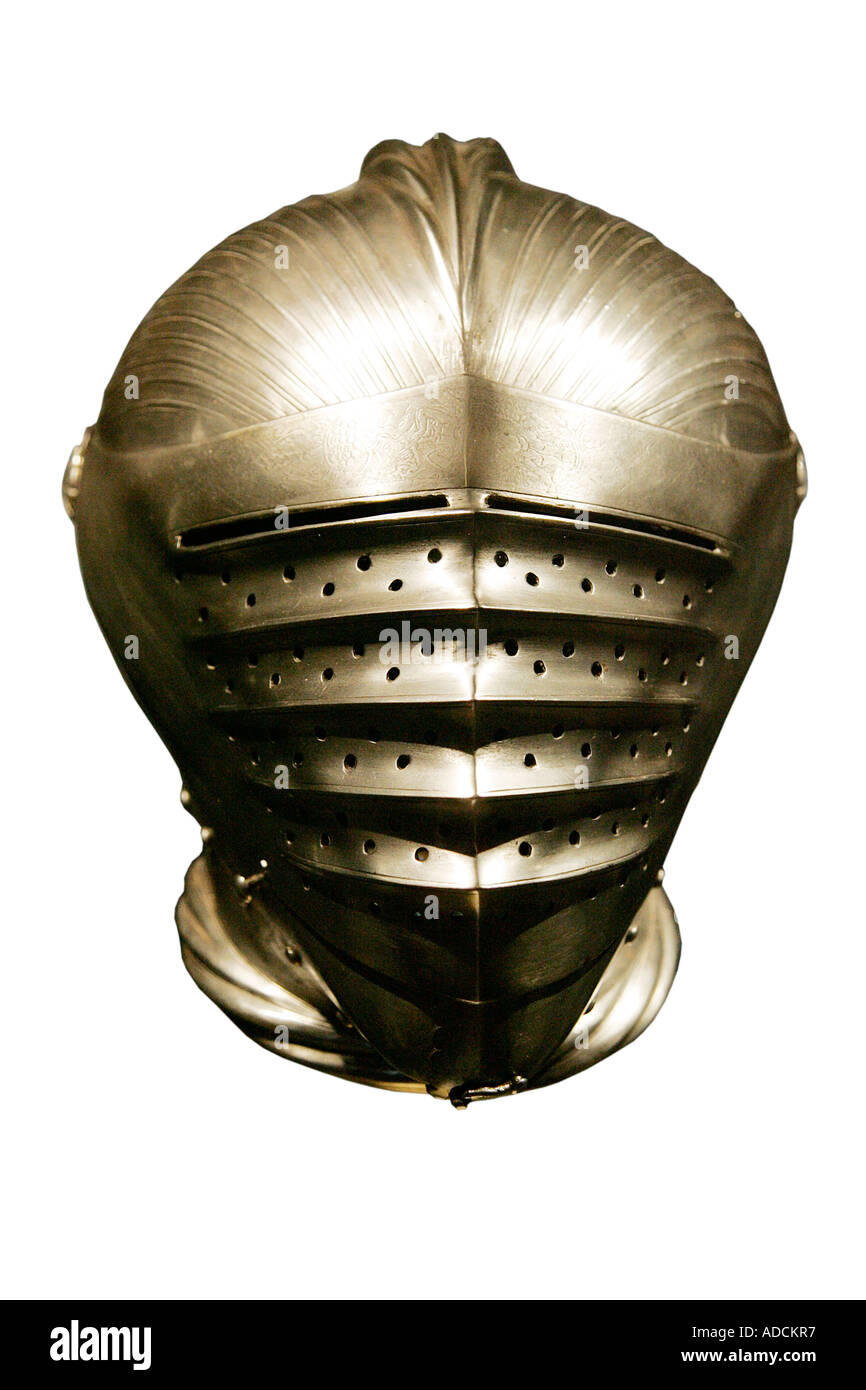 Medieval knight helmet trooper action cavalryman horseman rider ...