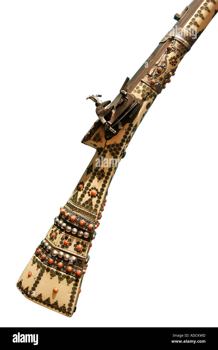 Rifle expensive decoration posh antique old fashioned pistol armory ...