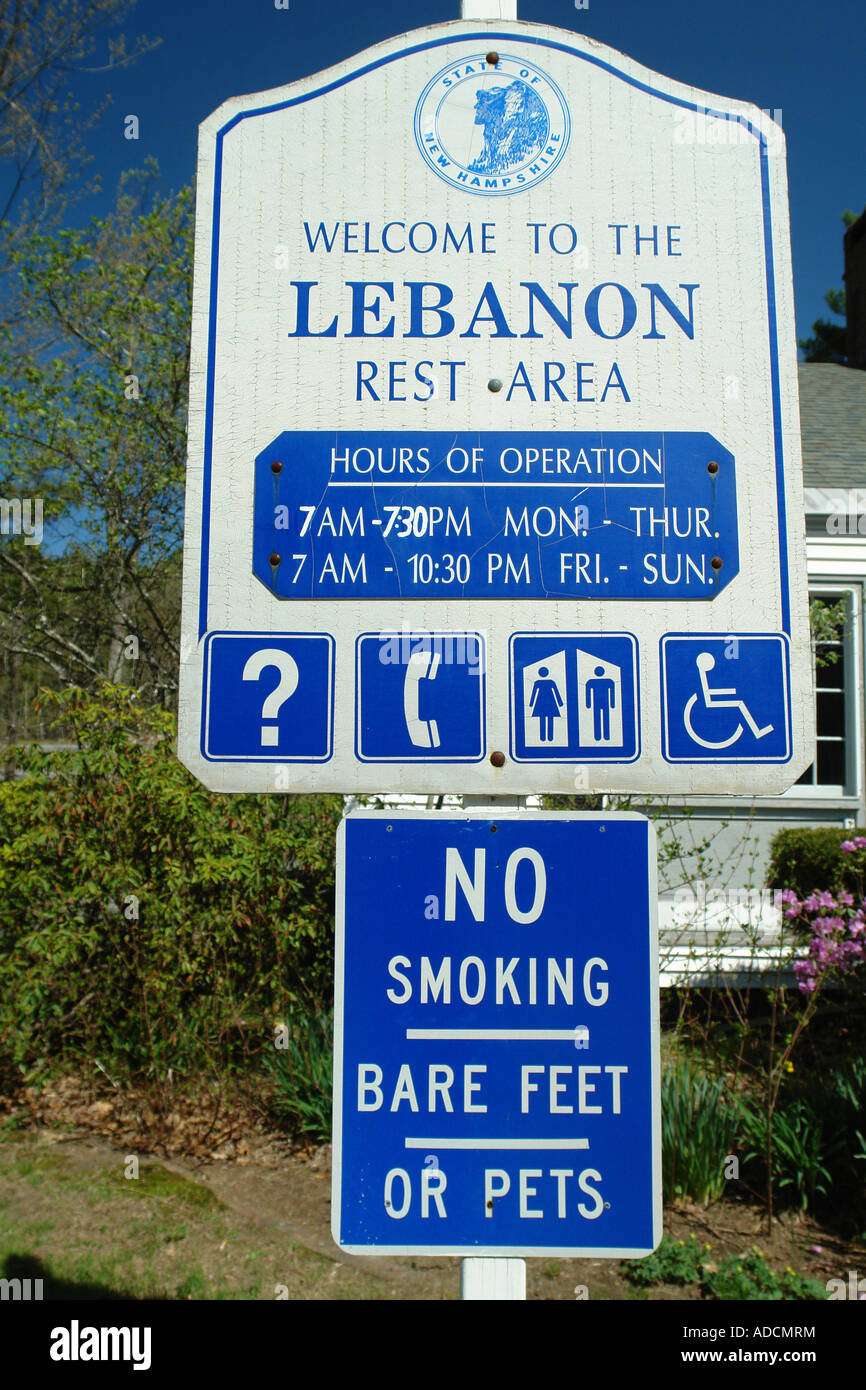 AJD57910, NH, New Hampshire, Welcome to the Lebanon Rest Area, Visitor ...