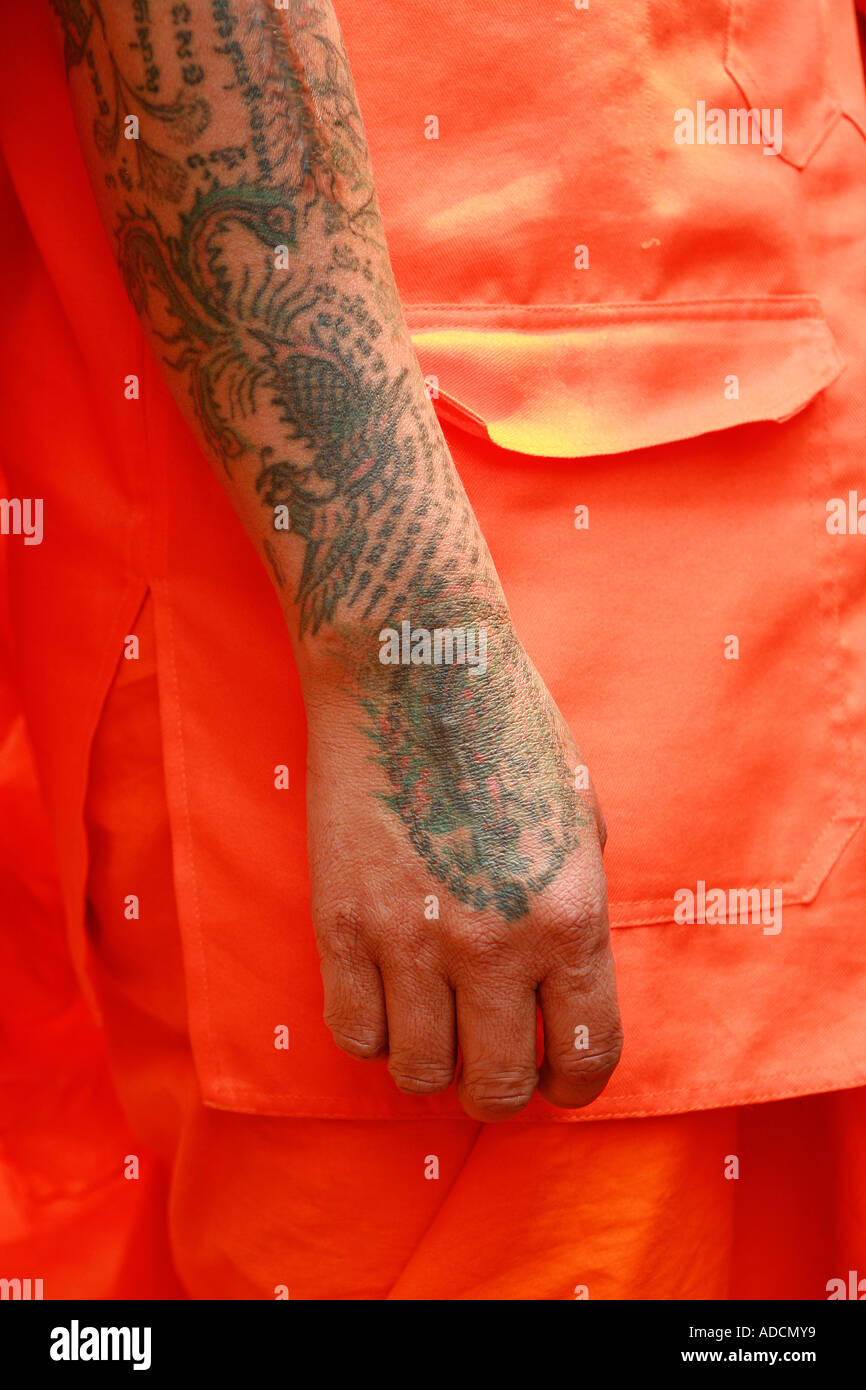 Buddhist monk tattoos baw village hi-res stock photography and images ...