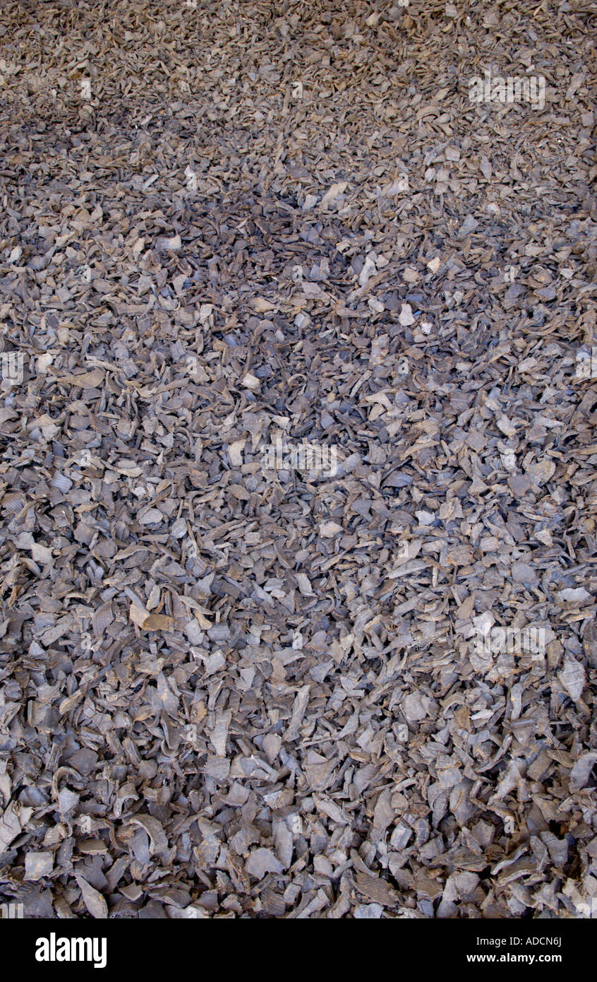 Shredded tyres at TyreGenics cryogenic tyre recycling plant Baglan ...