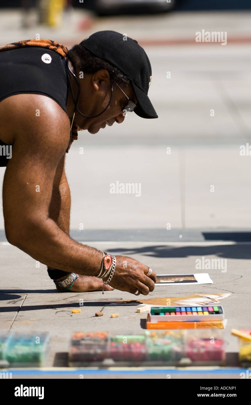 Pasadena Chalk Painting Festival at Paseo Colorado CALIFORNIA Stock ...