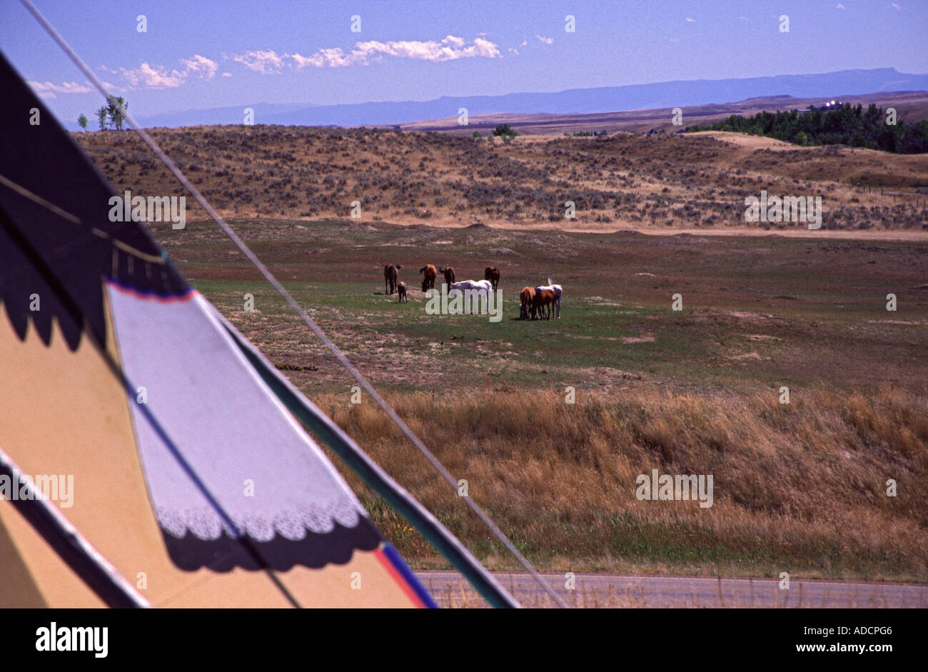 Little Bighorn Battlefield Trading Post Stock Photo - Alamy