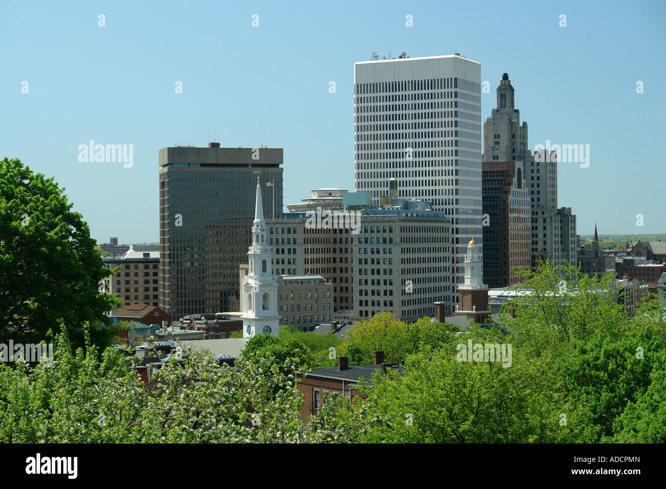 AJD58262, Providence, RI, Rhode Island, Downtown Skyline Stock Photo ...