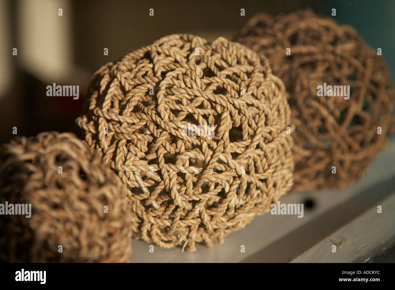 twisted bundles of string used as ornaments Stock Photo - Alamy