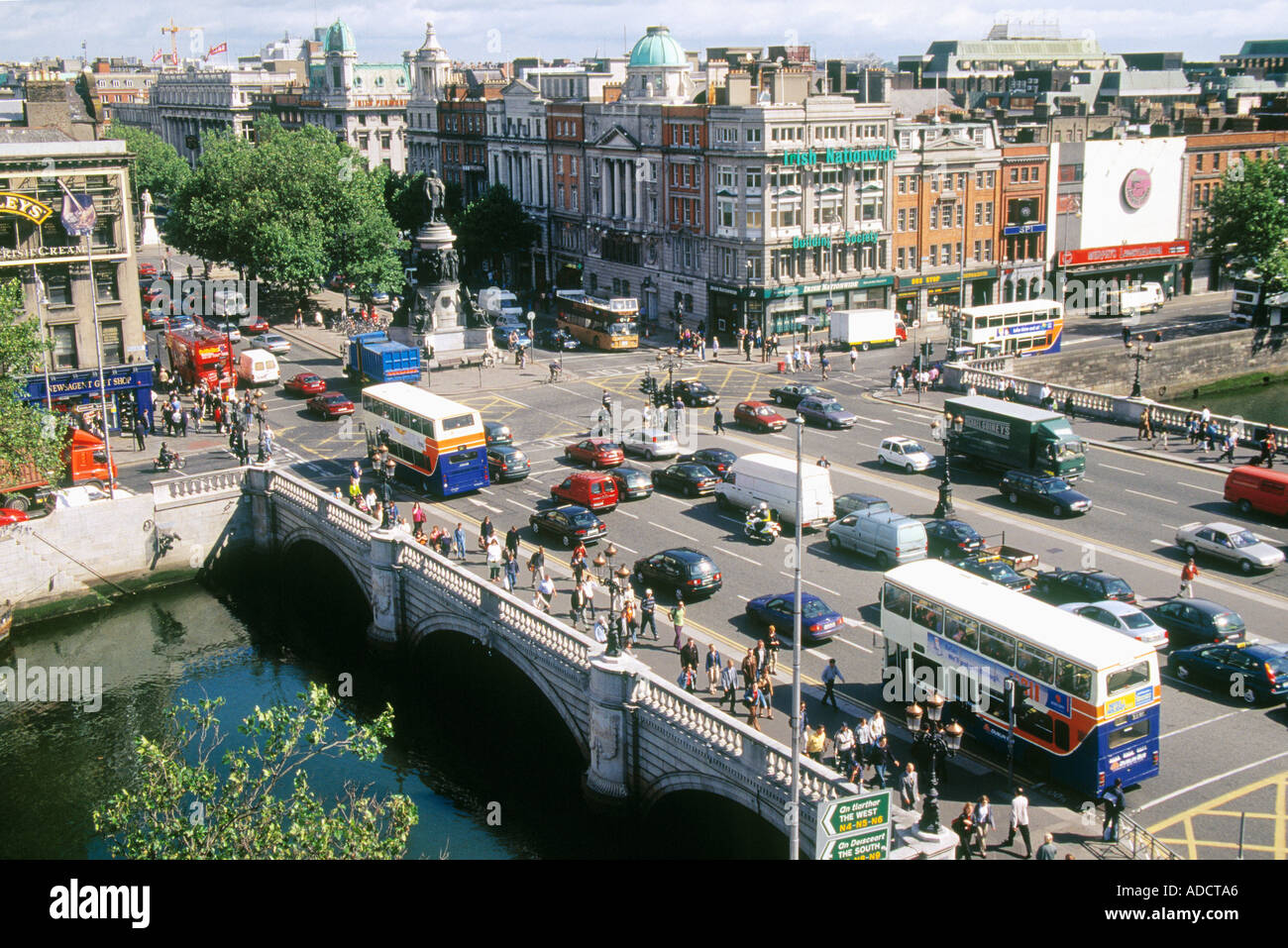 Dublin Republic of Ireland O Connell Bridge Aerial view Stock Photo - Alamy