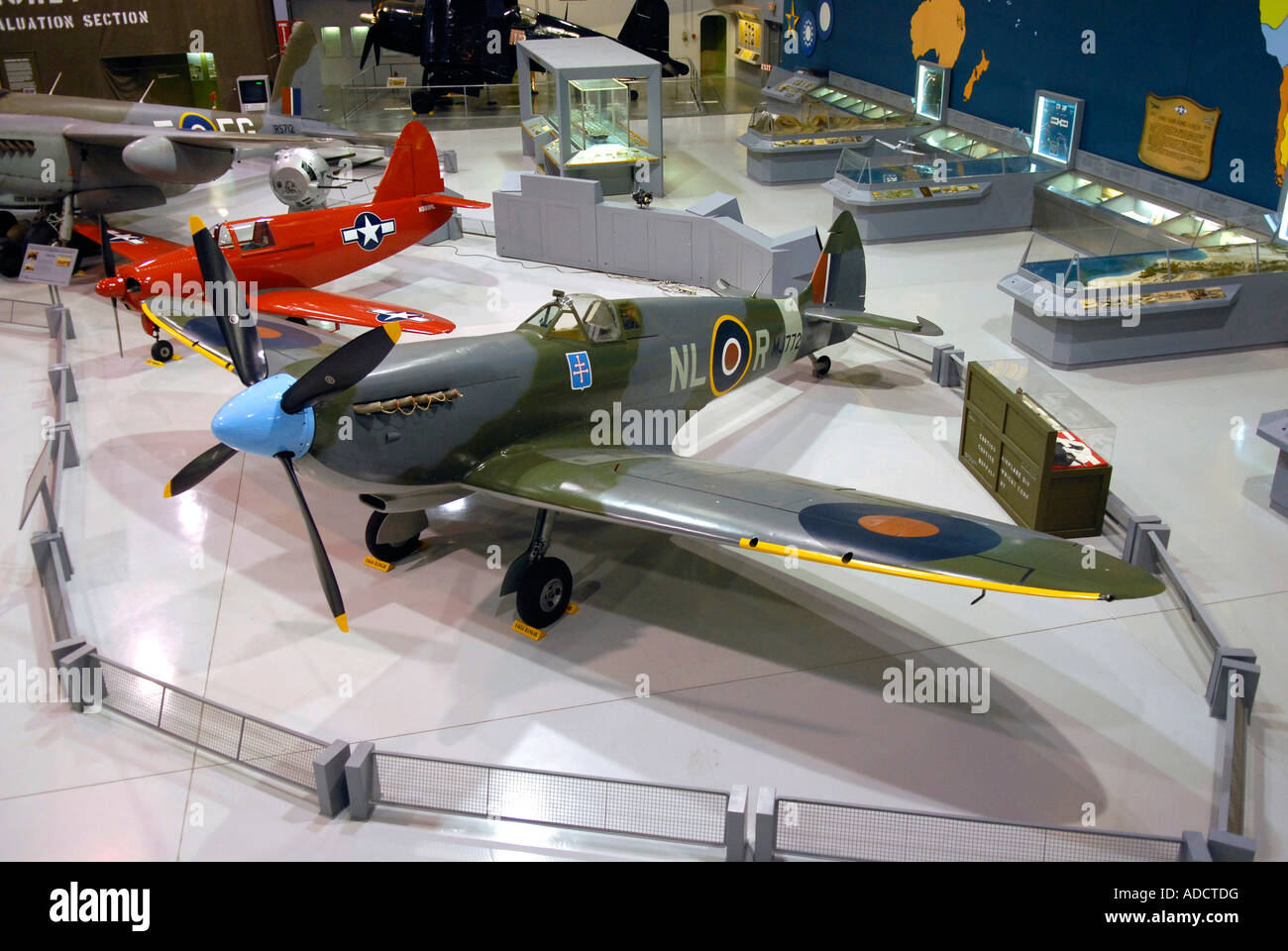 1943 Supermarine Spitfire MK Ix MJ772 aircraft on display at the ...