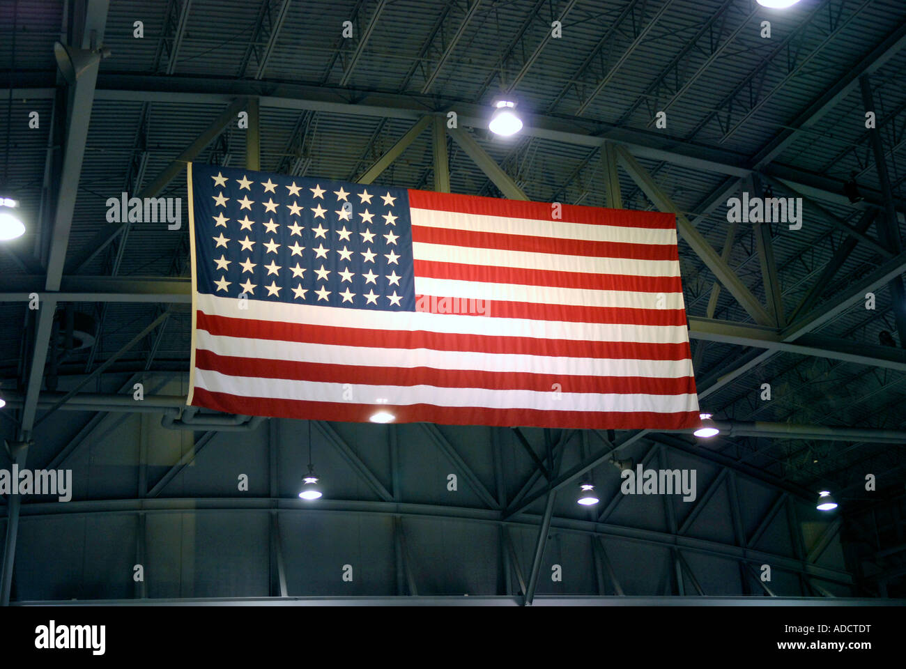 American 48 Stars flag hangs at the Experimental Aircraft Association ...